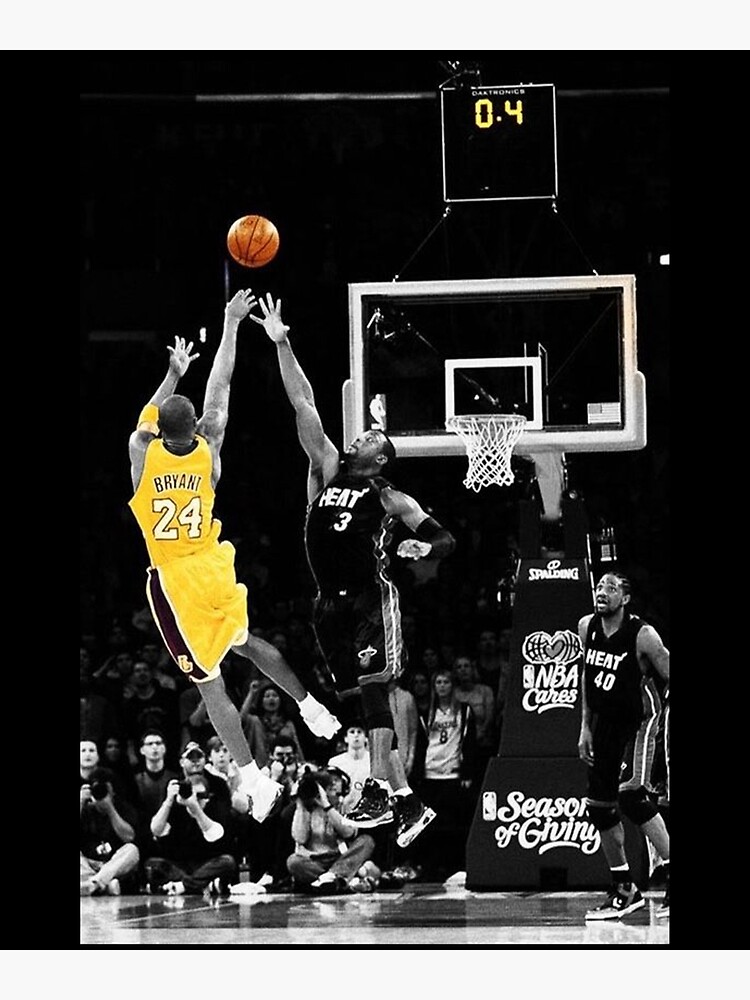"Kobe Three Point Jump Shot Black And White" Poster for Sale by ...