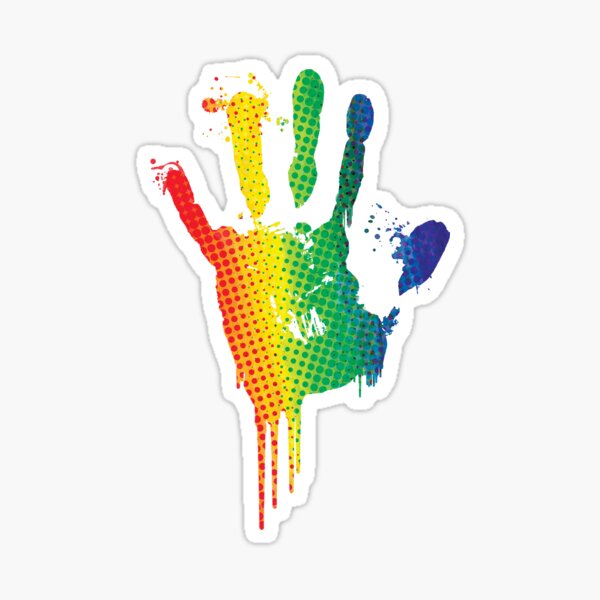 "Handprint" Sticker by amandartwork | Redbubble