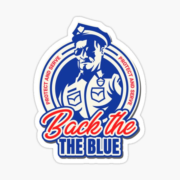 "Back The Blue" Sticker by IkromjonAlibaev | Redbubble