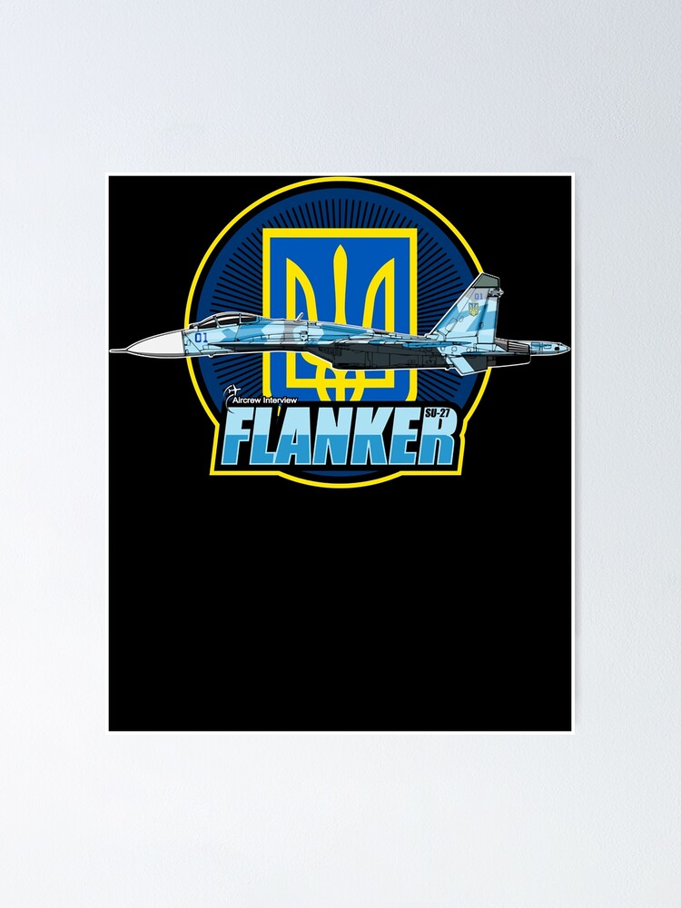 "Ukrainian SU-27 Flanker Classic" Poster by HildaGaribay | Redbubble