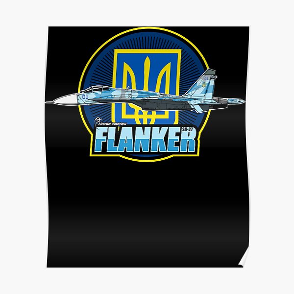 "Ukrainian SU-27 Flanker Classic" Poster by HildaGaribay | Redbubble