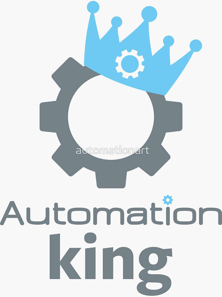 "Automation King" Sticker for Sale by automationart | Redbubble