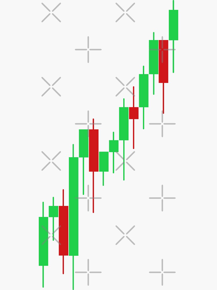 "Crypto candlestick chart" Sticker for Sale by ValentinaHramov | Redbubble
