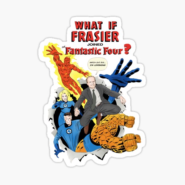 "Frasier Fantastic Four" Sticker by BeckySears | Redbubble