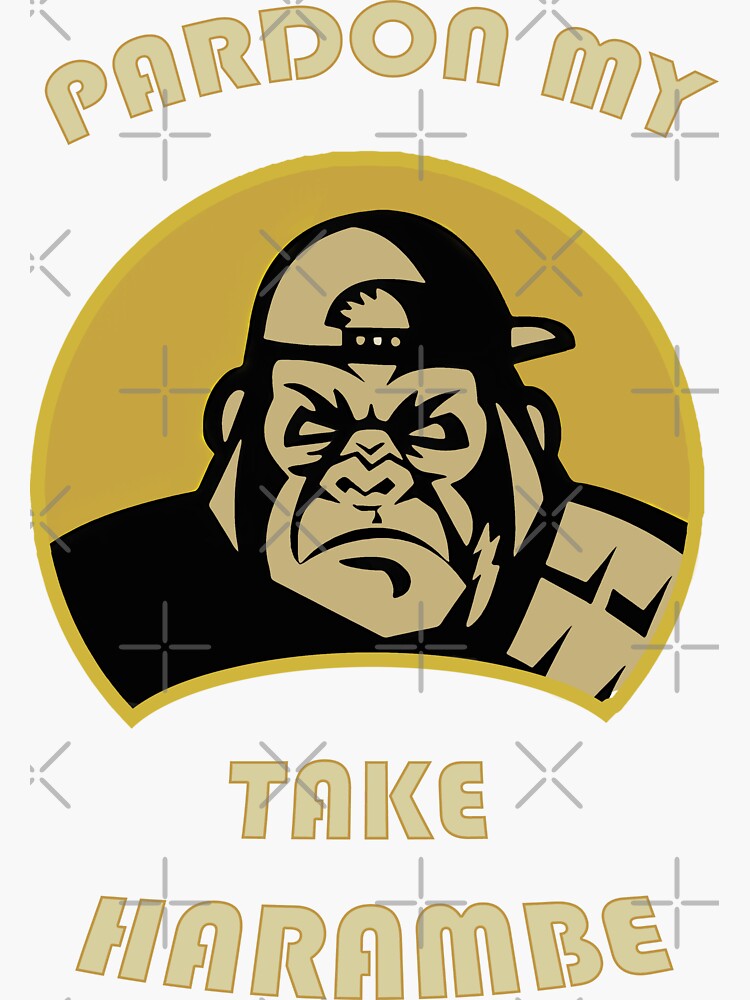 "harambe ape" Sticker by rijadamir | Redbubble