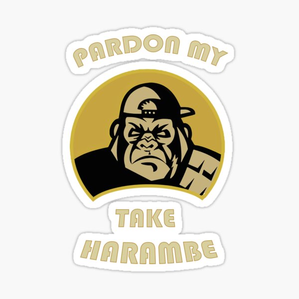 "harambe ape" Sticker by rijadamir | Redbubble