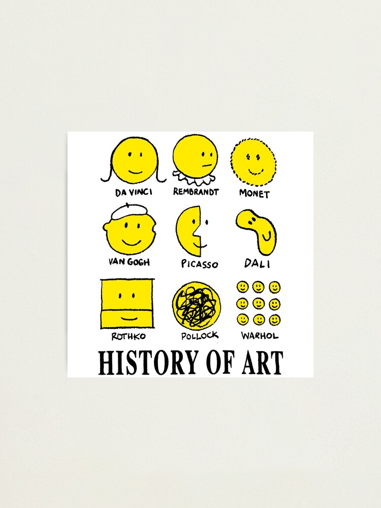 "History of Art Smiley Face" Photographic Print for Sale by rayasponge ...