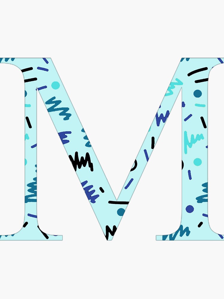 "mu- greek letter 90s" Sticker by hopefuldesigns | Redbubble