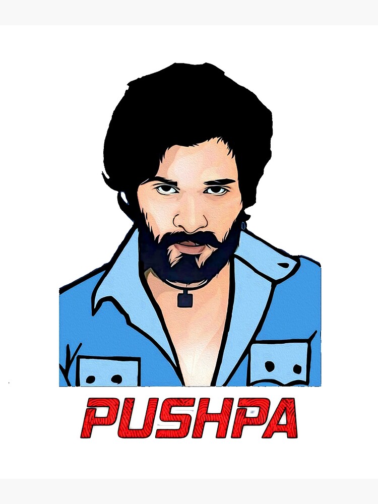 "Pushpa Movie Sticker" Poster for Sale by harveyqueen | Redbubble