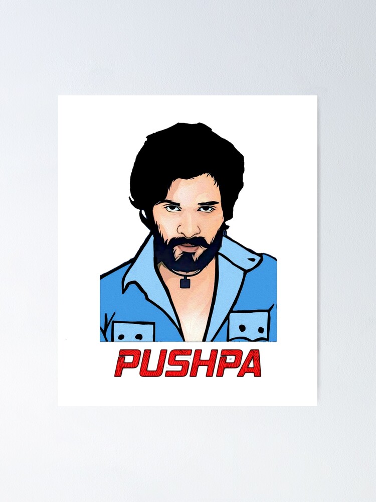 "Pushpa Movie Sticker" Poster for Sale by harveyqueen | Redbubble