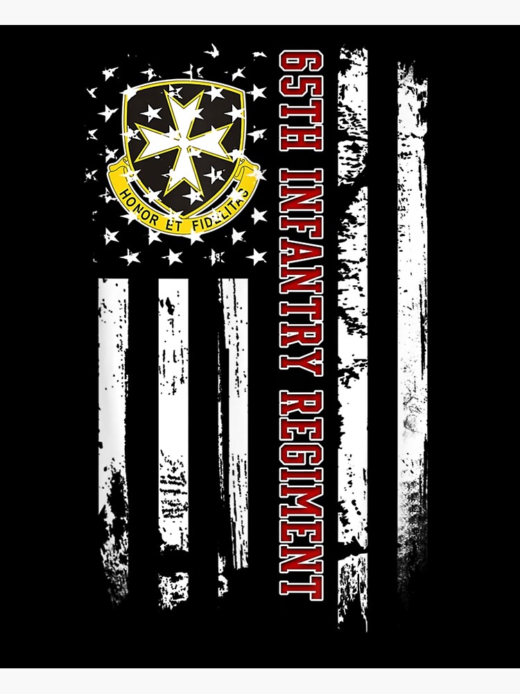 "65th Infantry Regiment Veteran USA Flag Veterans Day Xmas" Poster for ...