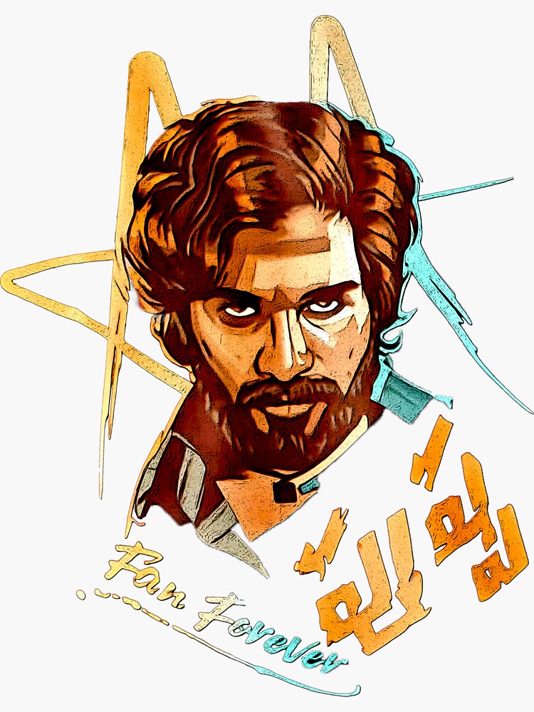 "Pushpa Tollywood Movie Bollywood Tshirt" Sticker by harveyqueen ...