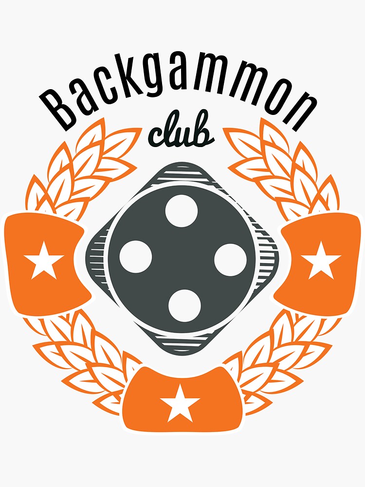 "Backgammon Club" Sticker for Sale by marveldesignss | Redbubble