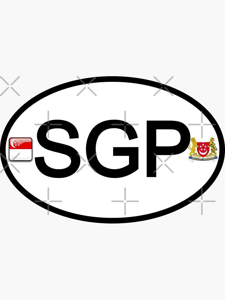 "Singapore country code vehicle registration " Sticker for Sale by ...