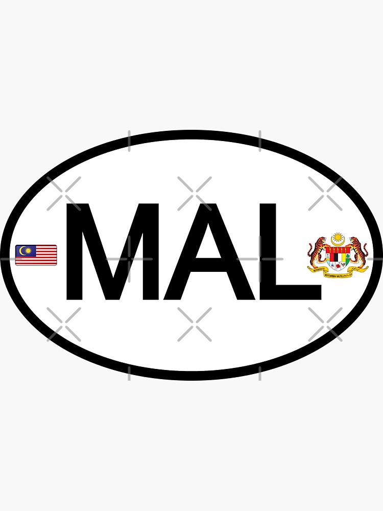 "Malaysia country code vehicle registration " Sticker for Sale by HAKVS ...