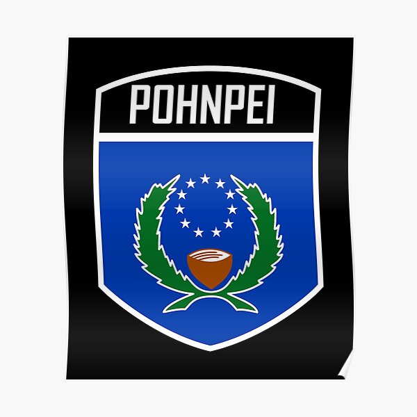 "Pohnpei State Flag Emblem" Poster for Sale by T-warrior | Redbubble
