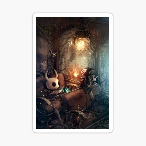 "quirrel and ghost" Sticker by Oldist | Redbubble