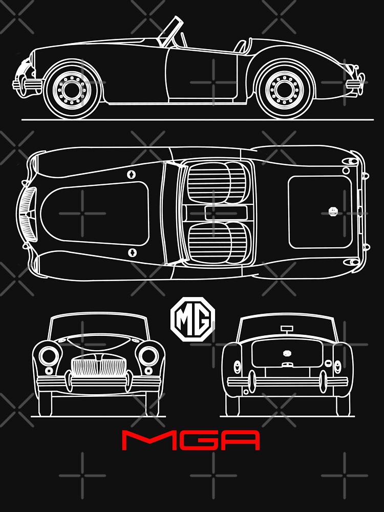 "The MGA Blueprint" T-shirt for Sale by rogue-design | Redbubble | mga ...