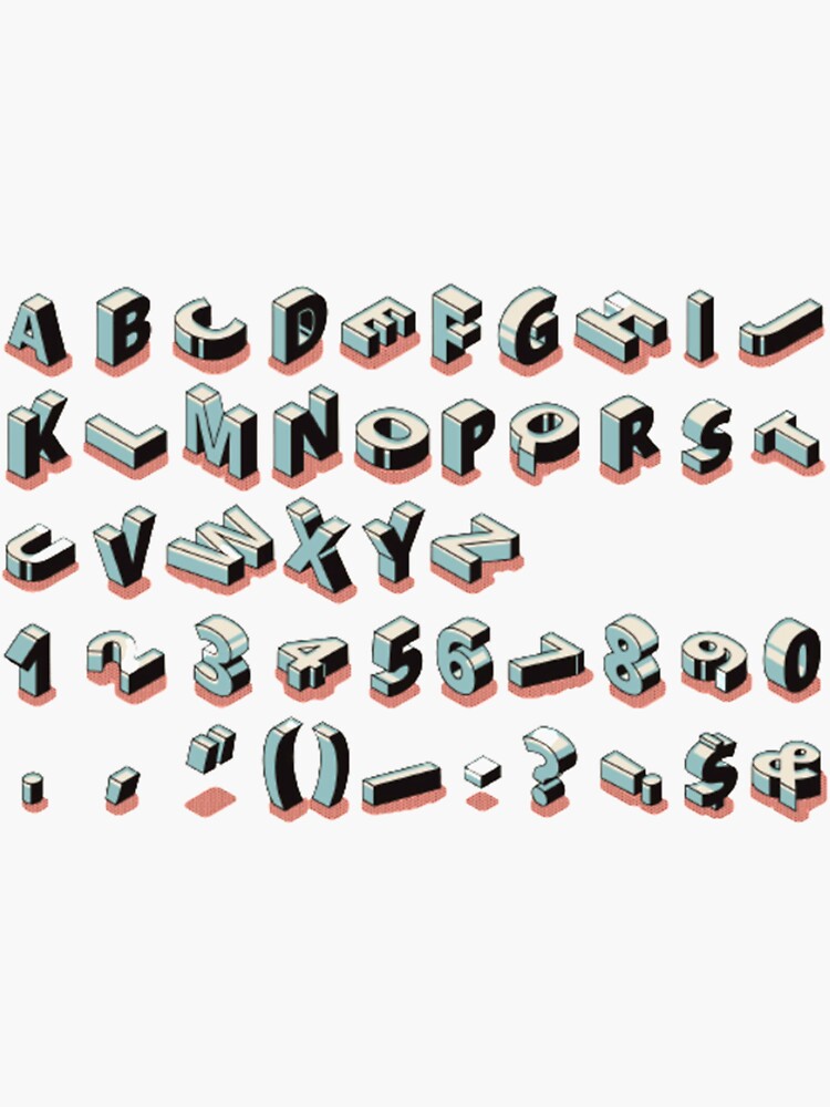 "Iron On Letters - Alphabet Letter Iron On Letters On Black" Sticker by ...