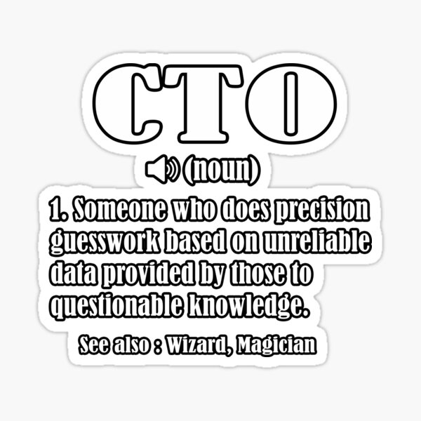 "CTO Definition" Sticker by Bubble4you | Redbubble