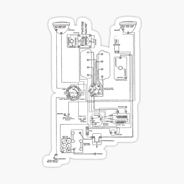 "Vintage Electrical Drawing" Sticker by EngineersArt | Redbubble