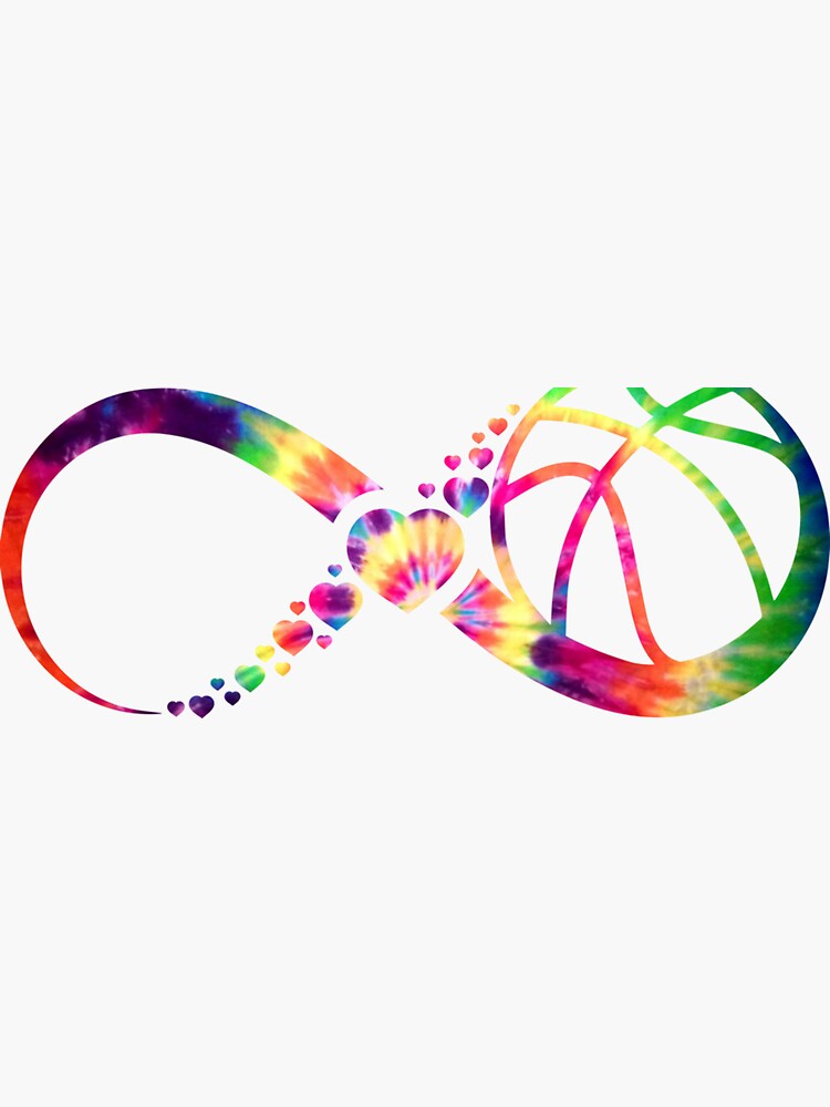 "Basketball Infinity Tie Dye Sticker" Sticker for Sale by samirdari7 ...