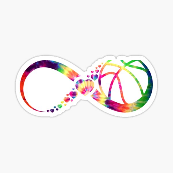 "Basketball Infinity Tie Dye Sticker" Sticker for Sale by samirdari7 ...