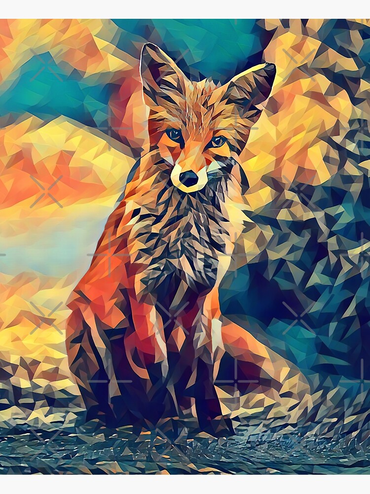 "The Fox Poly Art" Poster for Sale by kleynard | Redbubble