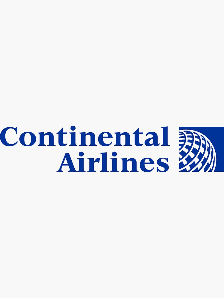 "Continental Airlines logo" Sticker by peteroldfield | Redbubble