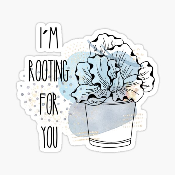 "I`m rooting for you- word art and background boho blue and ligth blue ...