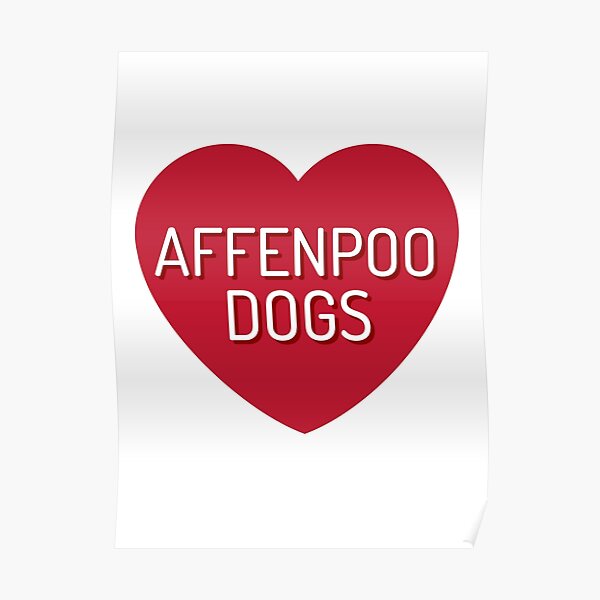 "affenpoo dogs heart, Affenpinscher Poodle mix" Poster by EChendesign ...