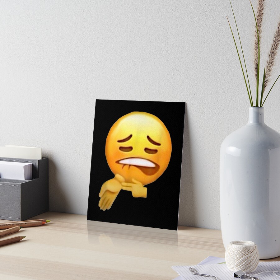 Lámina rígida «Sheesh Face Meme mordiendo el labio y señalando el brazo ...