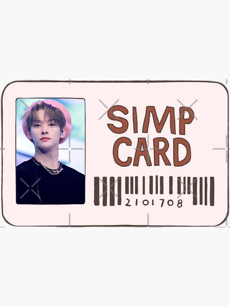 "lee know simp card" Sticker by jvsmin | Redbubble