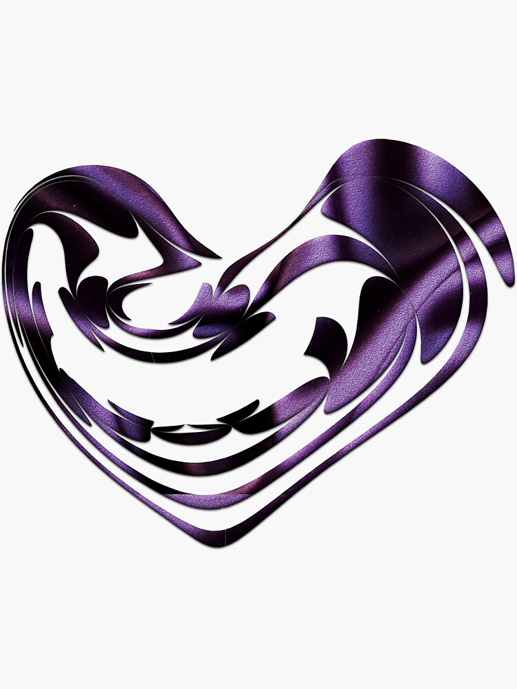 "Purple heart shape" Sticker for Sale by wanntracyw | Redbubble