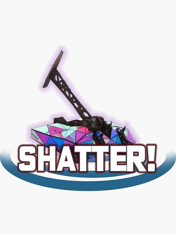 "Battlebots Merch Shatter Shirt" Sticker by aprilalice1i2 | Redbubble