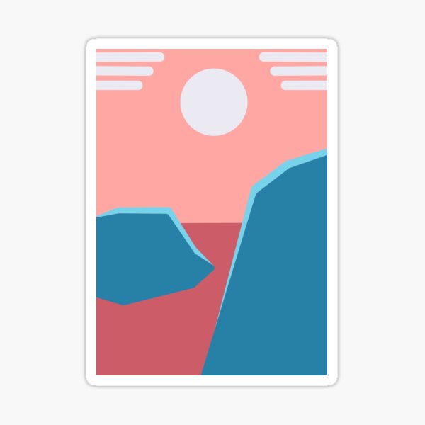 "The trans flag as an abstract landscape" Sticker by scosco-art | Redbubble