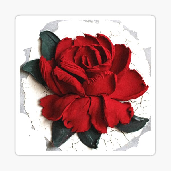 "One Red Rose Art, Floral Print, Colorful Art, 3d Flower Painting ...