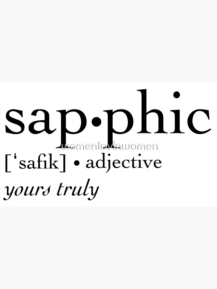 "sapphic - definition" Sticker by womenlovinwomen | Redbubble
