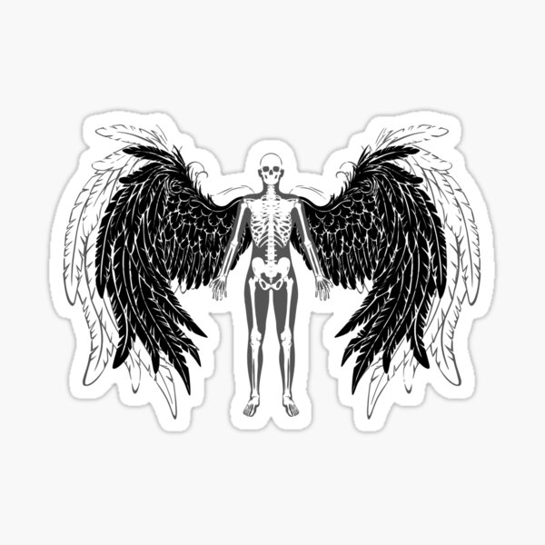 "wings of death, allies of death" Sticker for Sale by t-shirtonligne ...