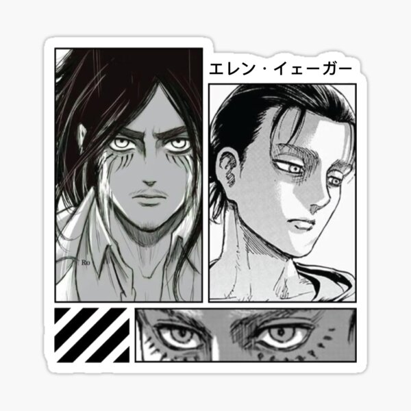 "attack on titans eren " Sticker by MadeInTheSky | Redbubble
