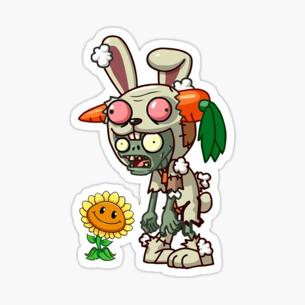 "Plants Vs Zombies Rabbit " Sticker for Sale by MyDoodShop | Redbubble