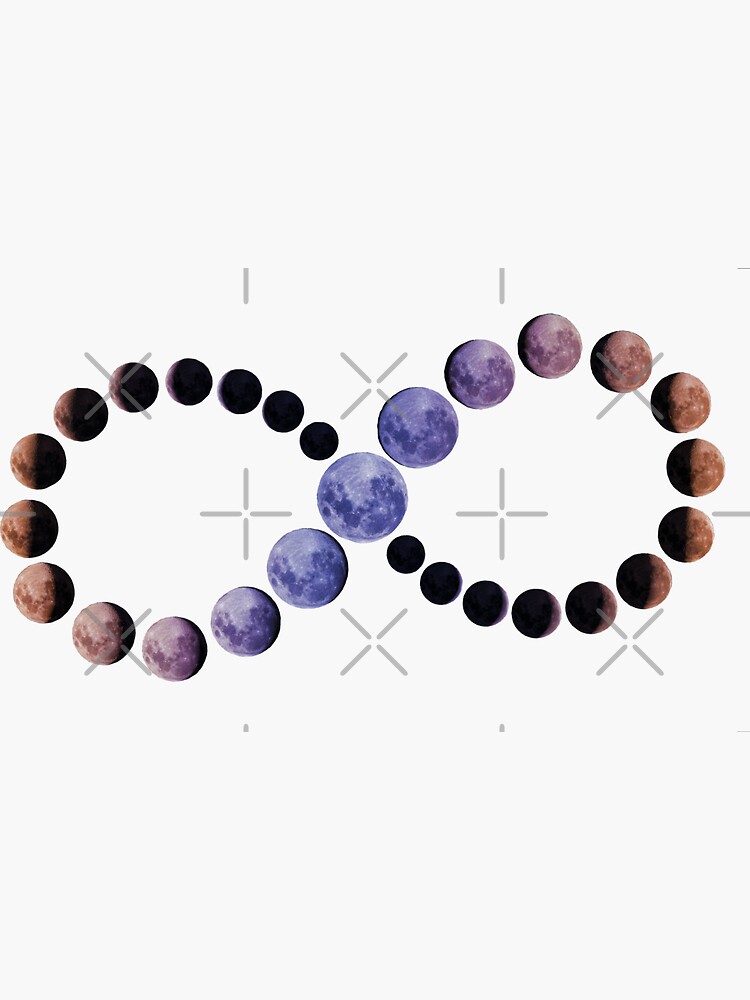 "Blue Moon Glow Phases National Moon Day" Sticker for Sale by ...