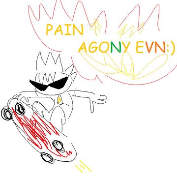 "PAIN AGONY EVEN" Sticker by vegetable-taxi | Redbubble