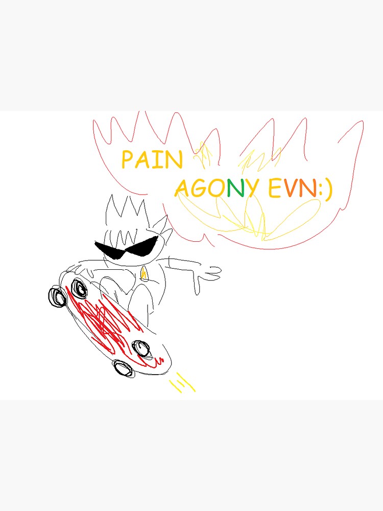 "PAIN AGONY EVEN" Sticker by vegetable-taxi | Redbubble