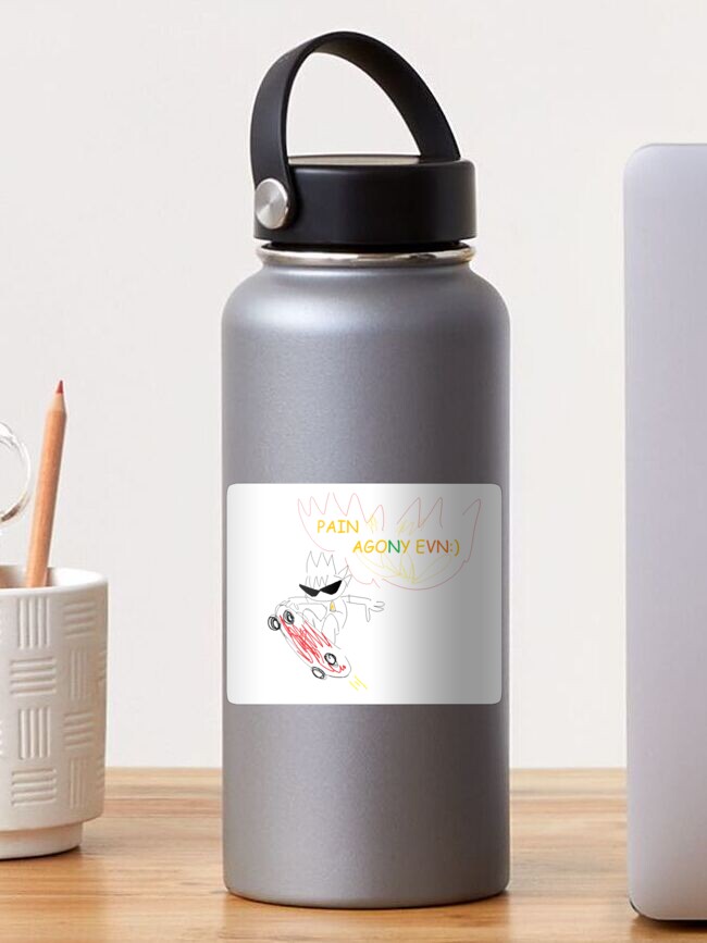 "PAIN AGONY EVEN" Sticker by vegetable-taxi | Redbubble