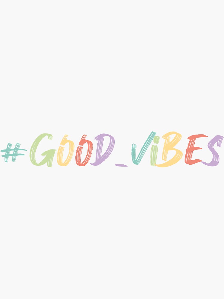 "Good Vibes color - Sticker" Sticker by yasarh | Redbubble