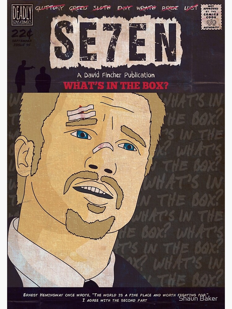 "Se7en Comic Style Poster" Poster by thepaperarty | Redbubble
