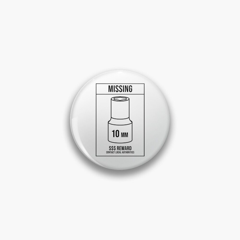 "Missing 10mm socket (White)" Sticker by Varatlan | Redbubble