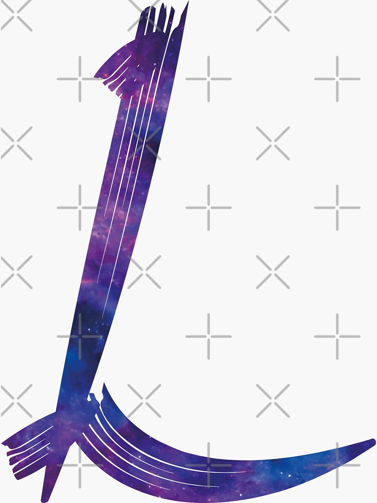 "Purple Violet Space Galaxy Nebula Initial Letter L | L symbol" Sticker ...
