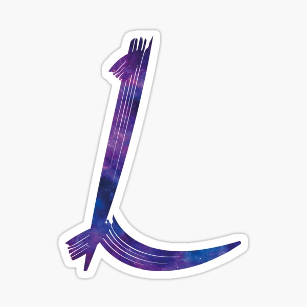 "Purple Violet Space Galaxy Nebula Initial Letter L | L symbol" Sticker ...